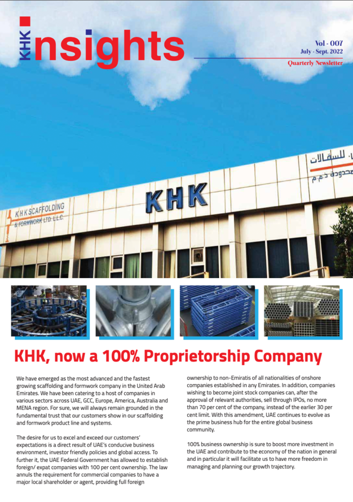 Khk Insights – Newsletter – KHK Scaffolding & Formwork LTD. L.L.C
