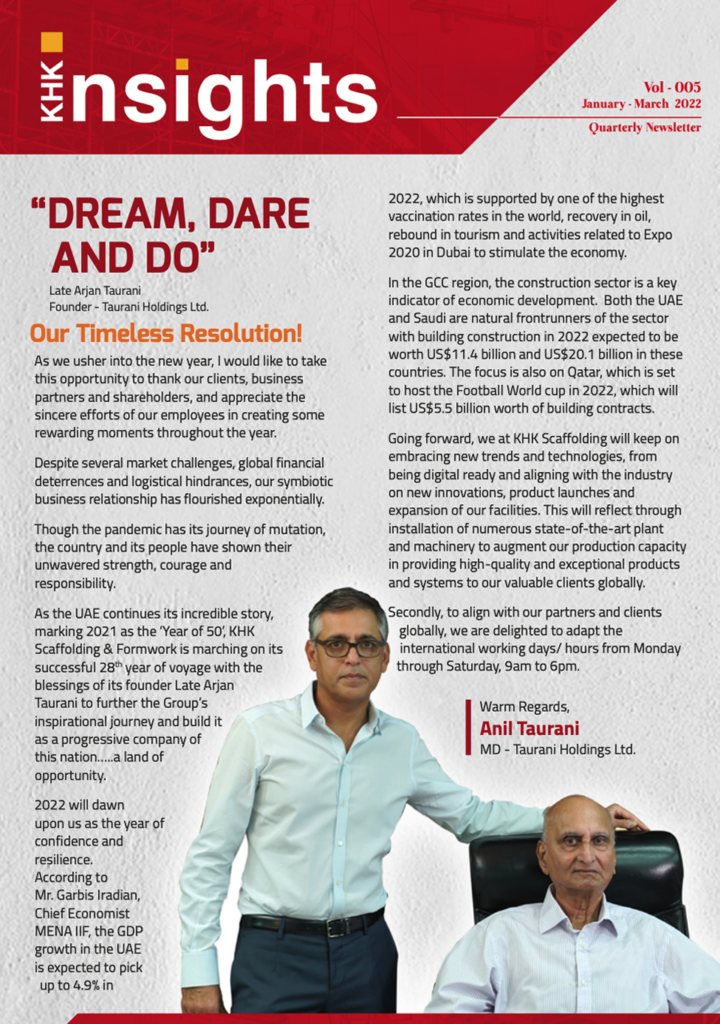 Khk Insights – Newsletter – KHK Scaffolding & Formwork LTD. L.L.C